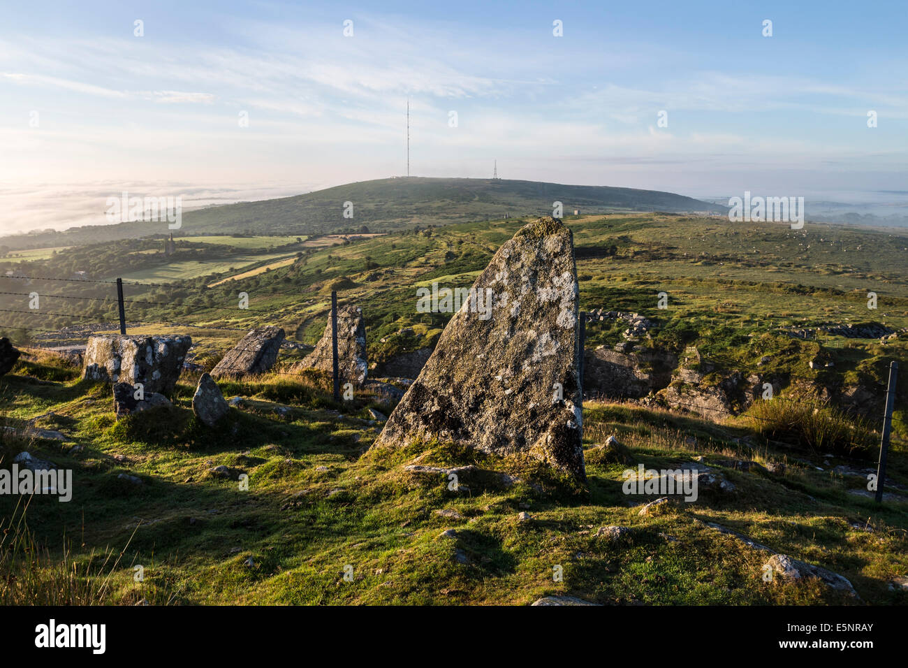 Caradon Hill Viewed From Stowe's Hill as Early Morning Mist Clears ...