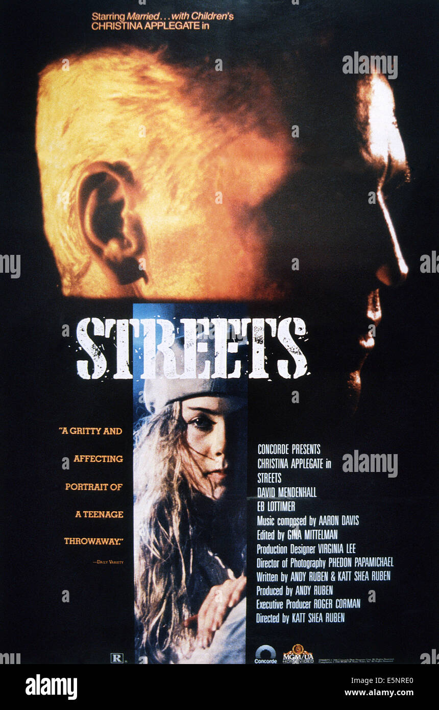 STREETS, US poster art, Christina Applegate, 1990. ©Concorde Pictures ...