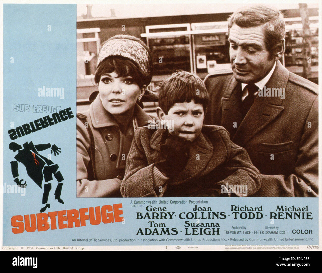 SUBTERFUGE, US lobbycard, from left, Joan Collins, Gary Clifford, Gene ...