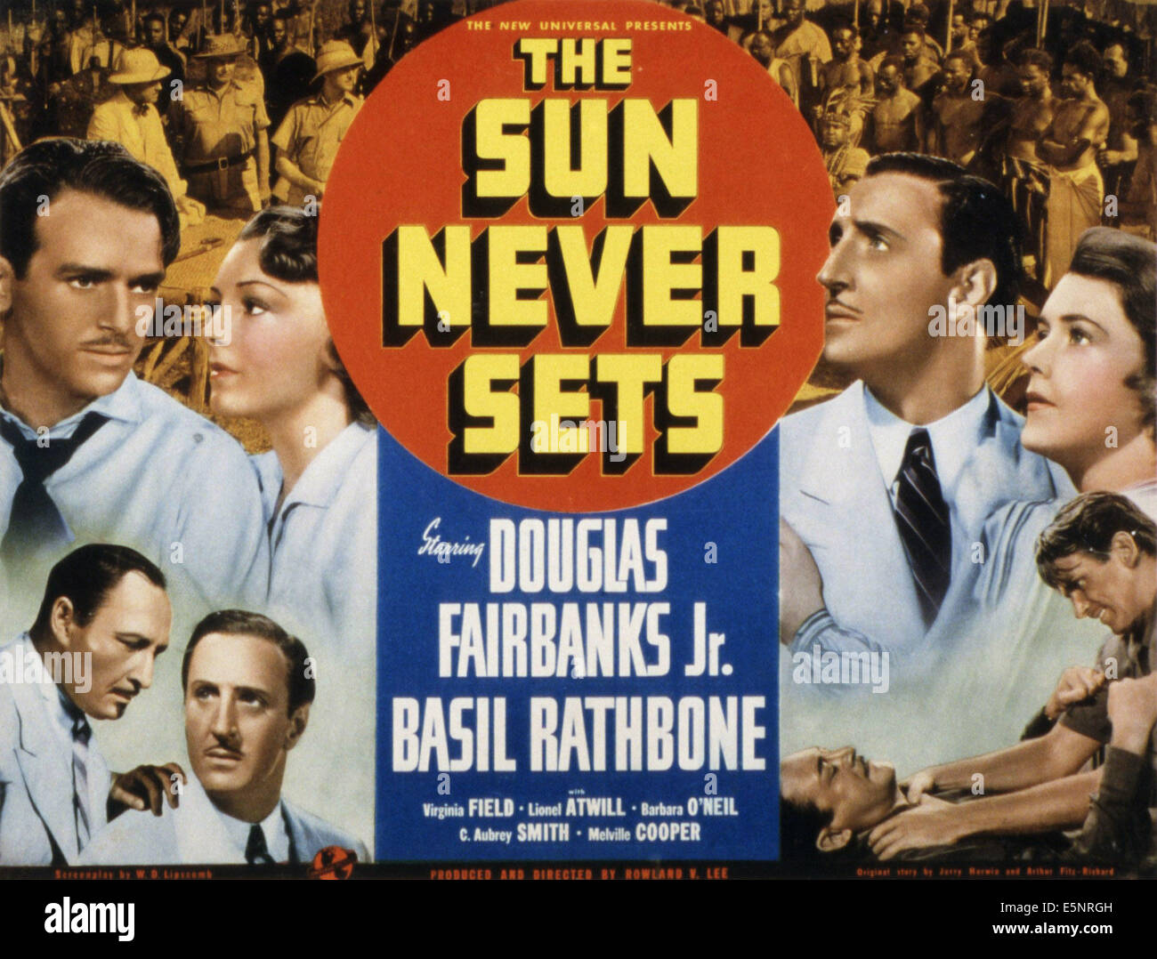 THE SUN NEVER SETS, (clockwise from lower left), Basil Rathbone, Lionel ...