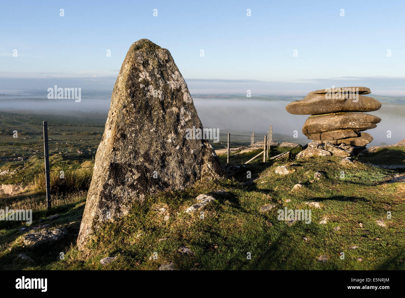 Pinnacle and the Cheesewring on Stowe's Hill Illuminated by Early ...