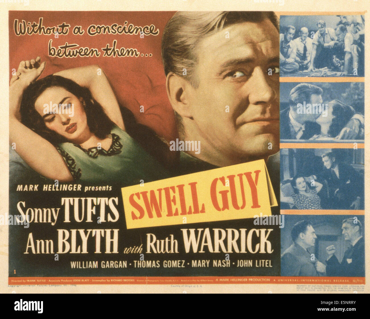 SWELL GUY, US poster, from left: Ann Blyth, Sonny Tufts, 1946 Stock ...