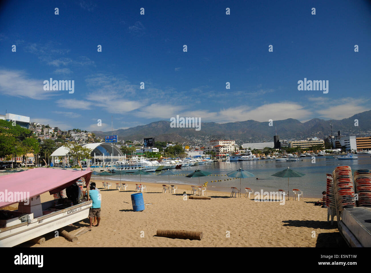 Playa Tlacopanocha Malecon beach, Acapulco, Mexico Stock Photo - Alamy