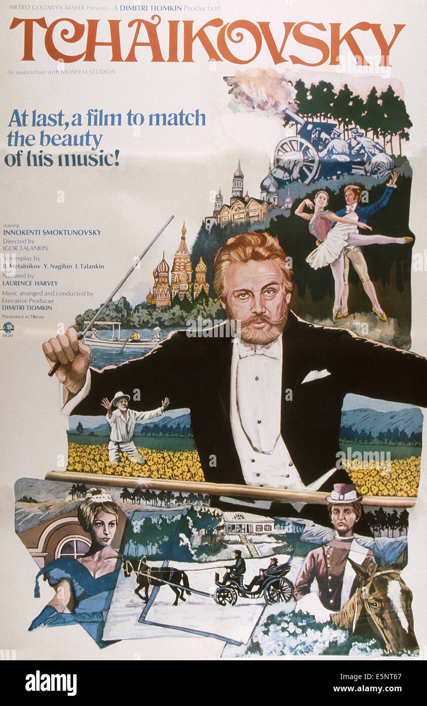 TCHAIKOVSKY, (aka CHAYKOVSKIY), US poster, Innokently Smoktunovsky as ...