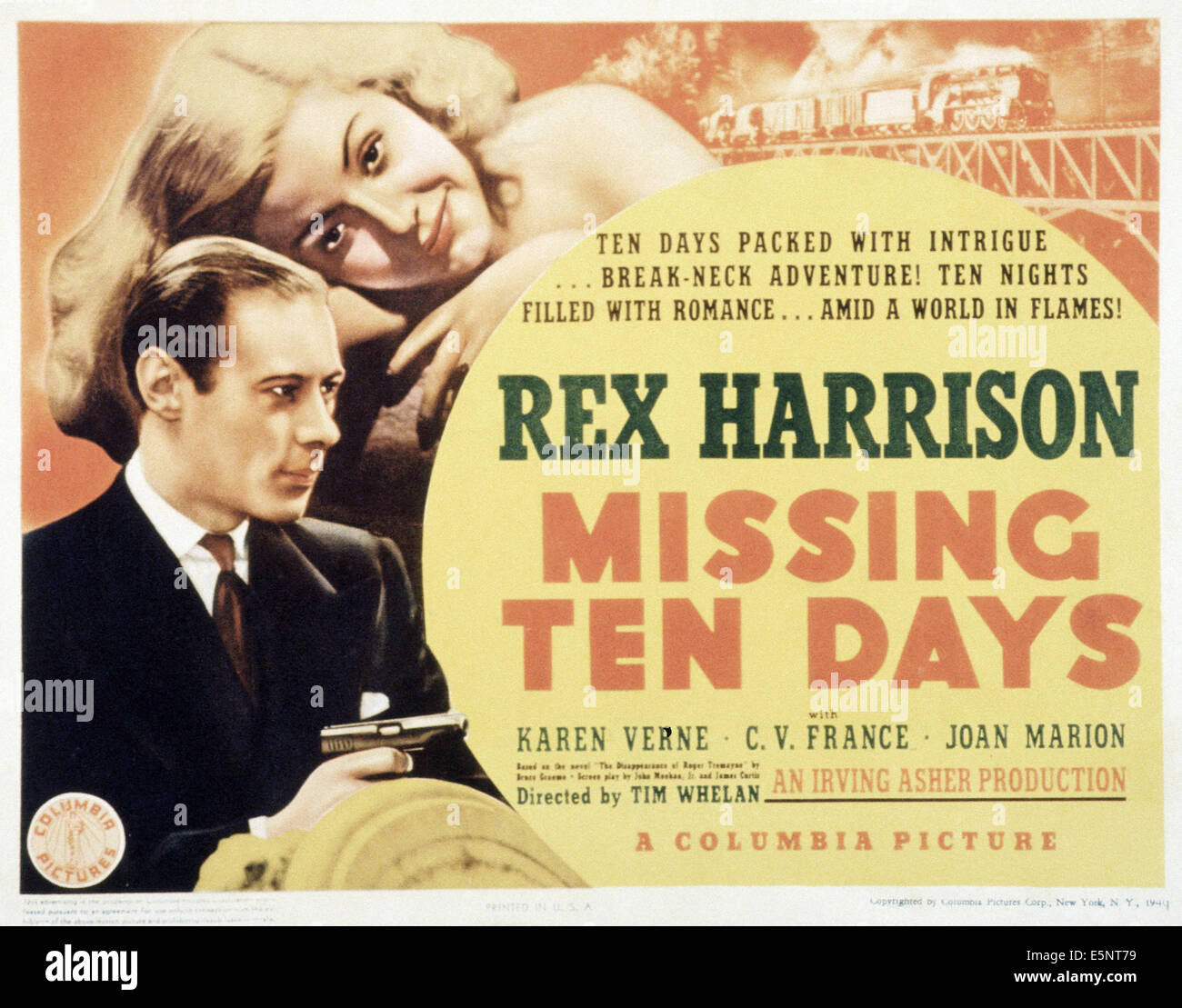 MISSING TEN DAYS, (aka TEN DAYS IN PARIS), Kaaren Verne (top), Rex ...