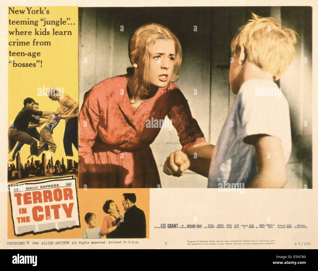 TERROR IN THE CITY, US lobbycard, Richard Bray (back to camera), 1964 ...