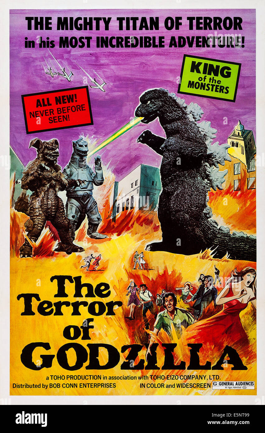 THE TERROR OF GODZILLA, (aka TERROR OF MECHAGODZILLA, aka MEKAGOJIRA NO GYAKUSHU), US poster ...