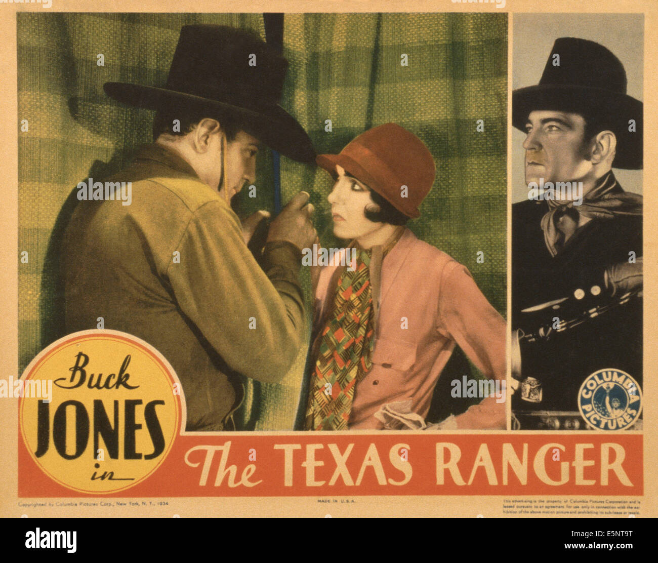 THE TEXAS RANGER, US lobbycard, from left: Buck Jones, Carmelita ...