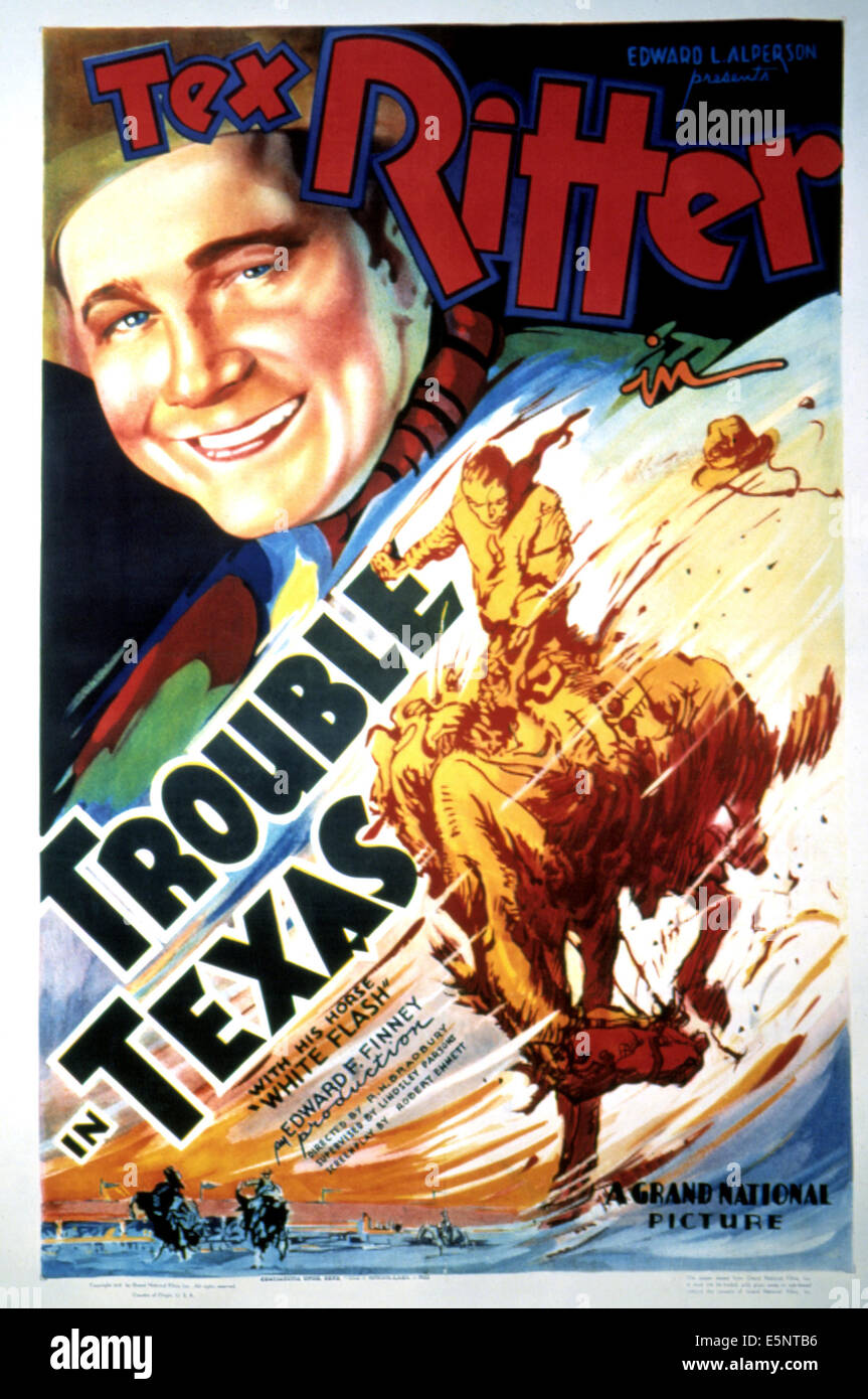 TROUBLE IN TEXAS, Tex Ritter, 1937 Stock Photo - Alamy