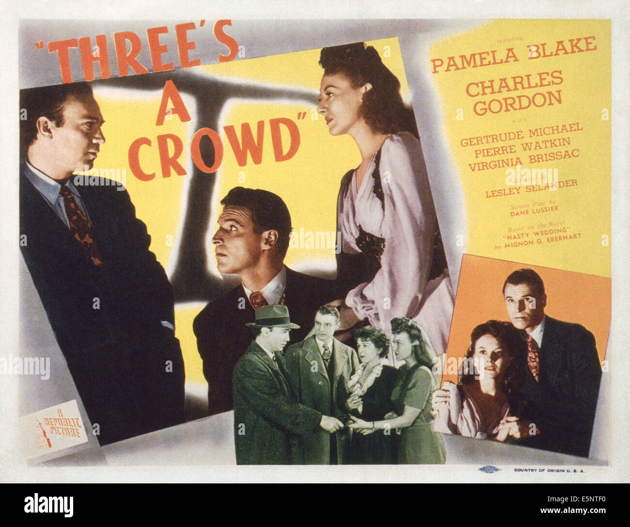 THREE'S A CROWD, US lobbycard, insert, from left: Ted Hecht, Charles ...
