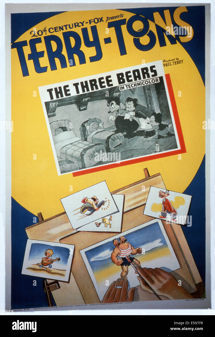 THE THREE BEARS, US poster art, 1939. TM & Copyright ©20th Century-Film ...