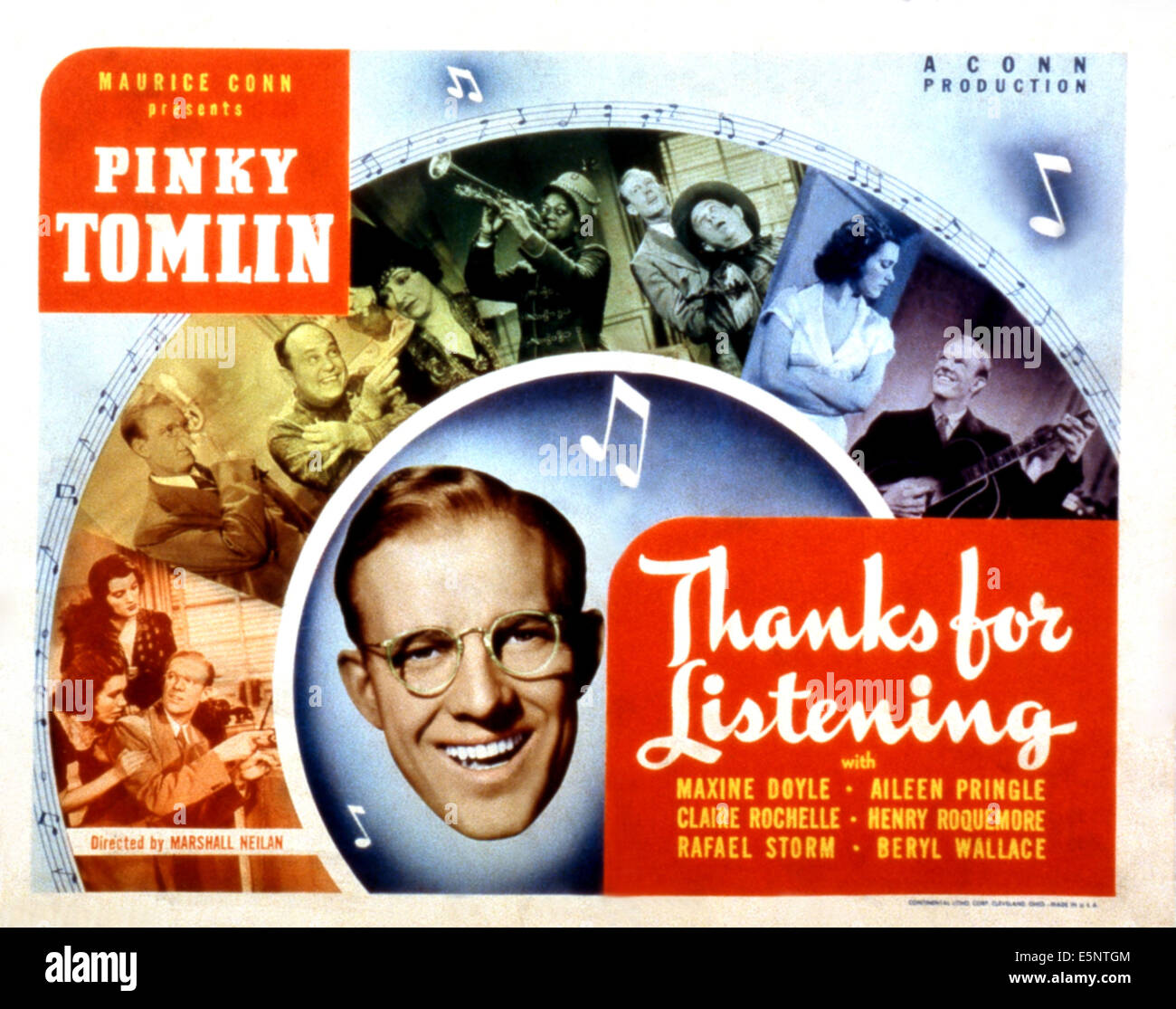 THANKS FOR LISTENING, bottom center: Pinky Tomlin, in collage shots: Aileen Pringle, Pinky ...