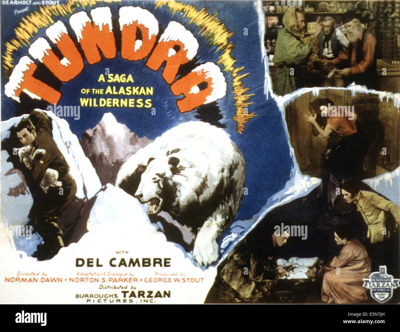 TUNDRA, left: Alfred Delcambre (aka Del Cambre) on title lobbycard ...