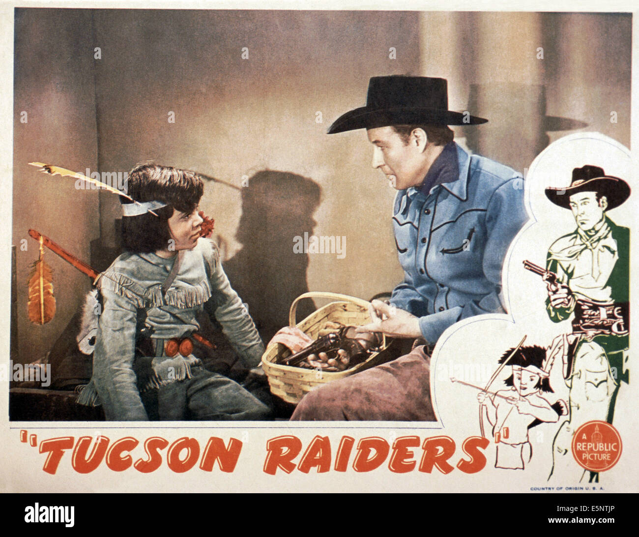 TUCSON RAIDERS, US lobbycard, from left: Robert Blake, Bill Elliott ...