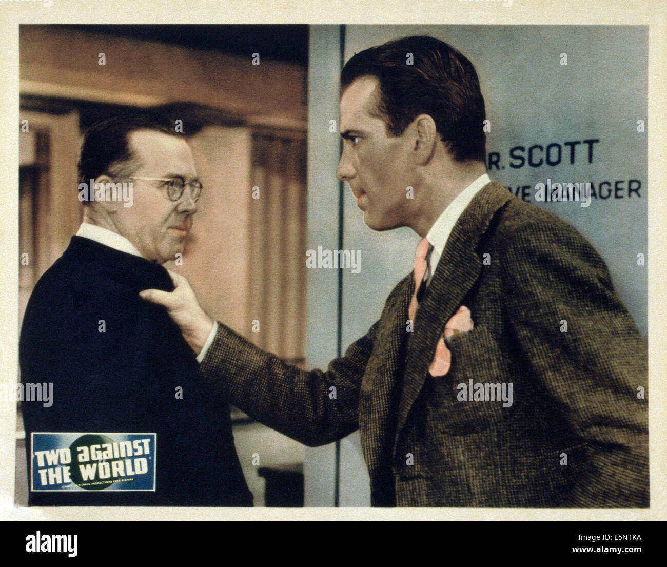 TWO AGAINST THE WORLD, US lobbycard, from left: Harry Hayden, Humphrey ...