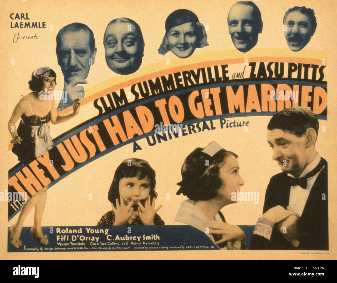 THEY JUST HAD TO GET MARRIED, US poster, top from left: Fifi D'Orsay, C ...