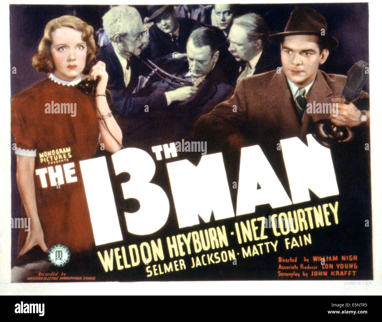 THE 13TH MAN, Inez Courtney, Weldon Heyburn, 1937 Stock Photo - Alamy