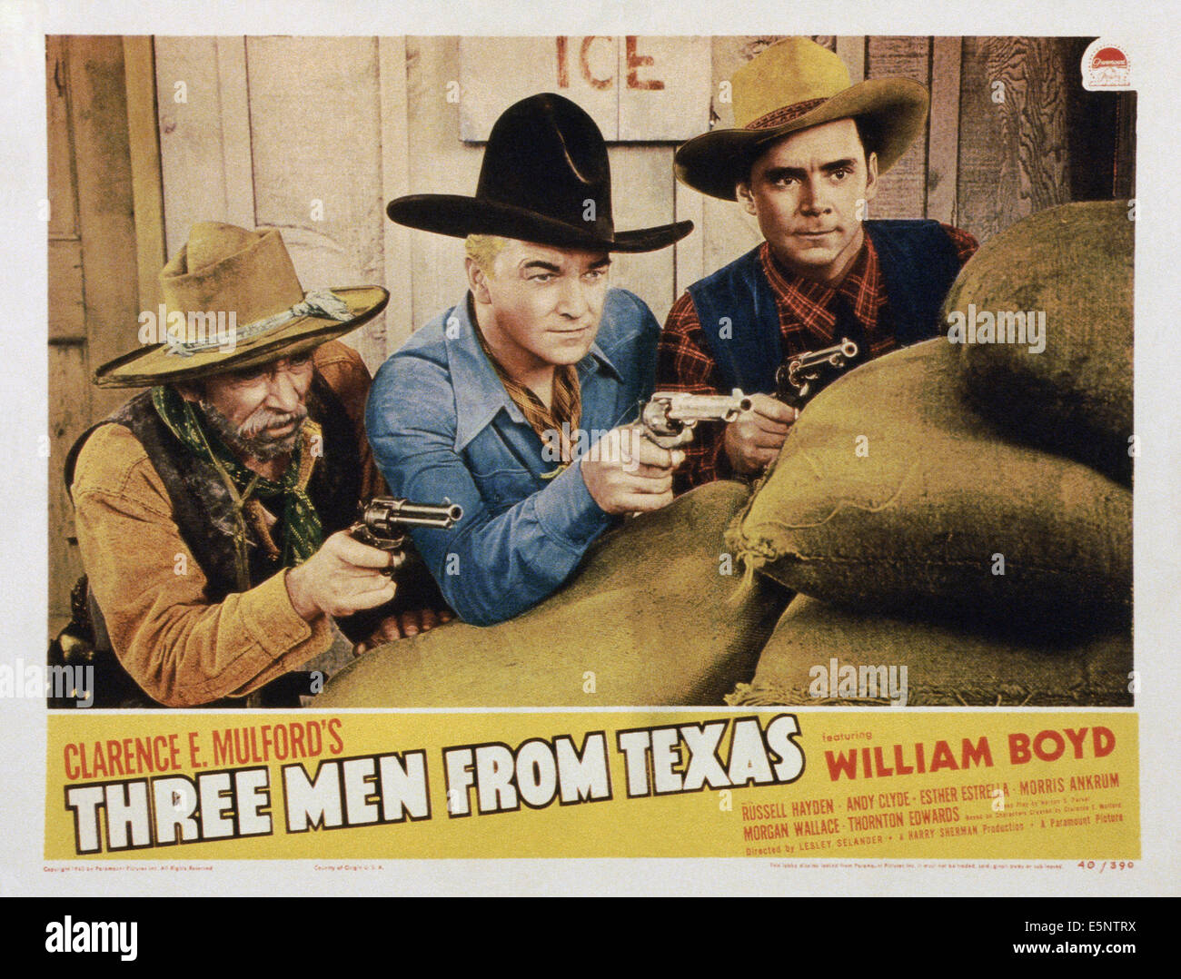 THREE MEN FROM TEXAS, US lobbycard, from left: Andy Clyde, William Boyd ...