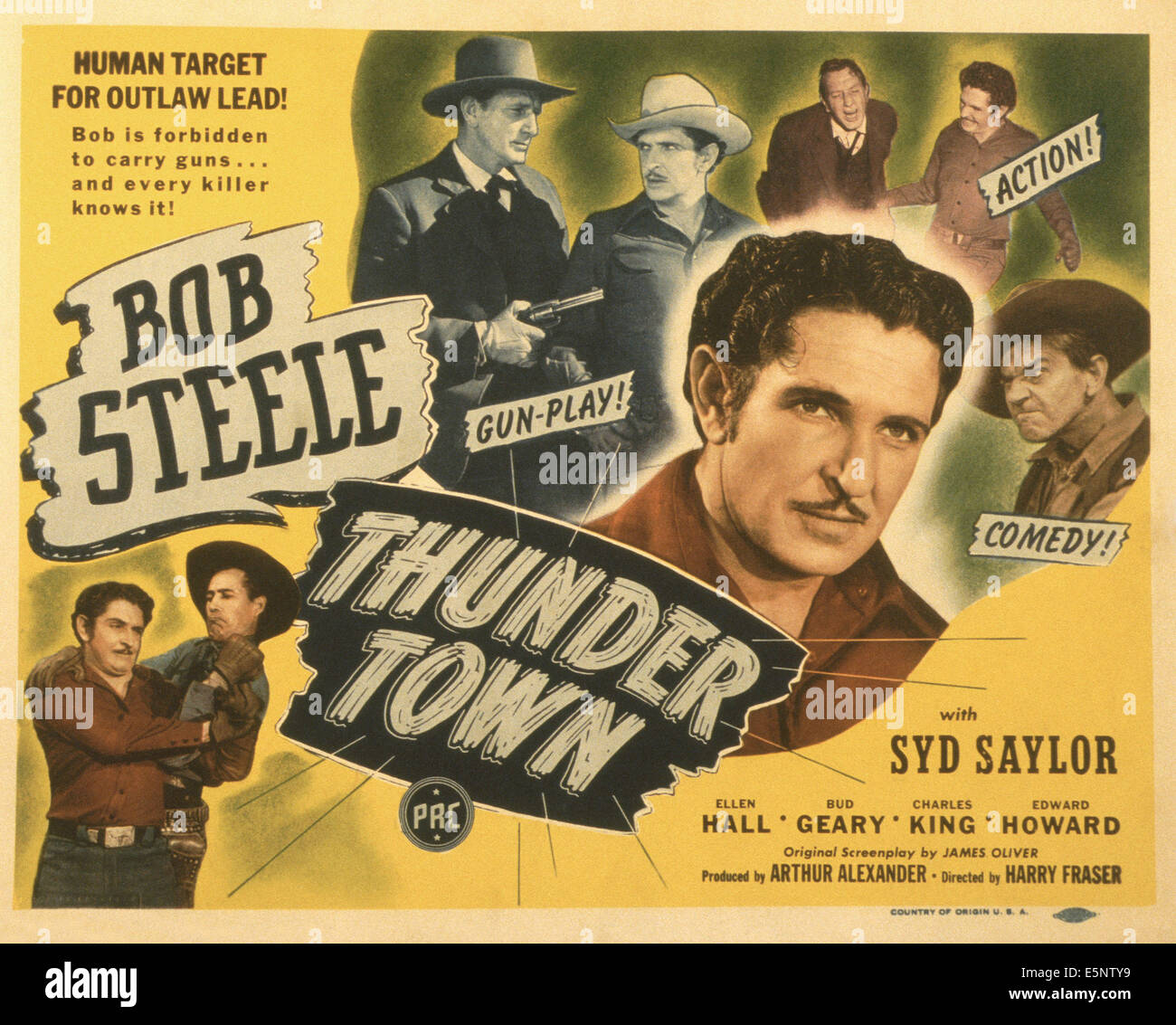 THUNDER TOWN, US poster top from left: Bud Geary, Bob Steele (and ...