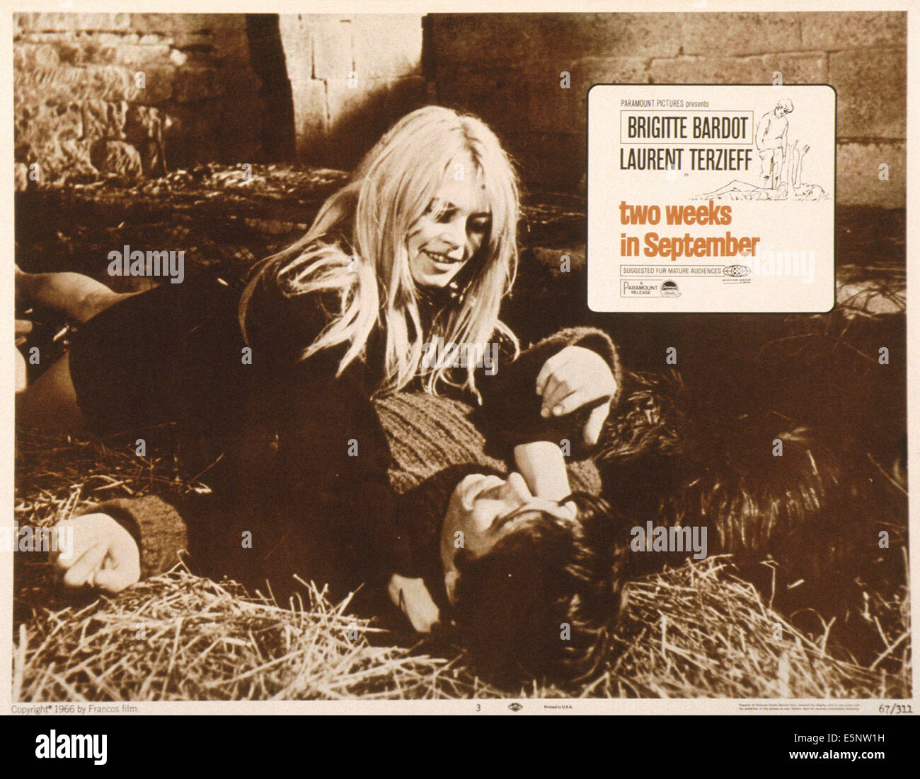 TWO WEEKS IN SEPTEMBER, (aka A COEUR JOIE), US lobbycard, from left ...
