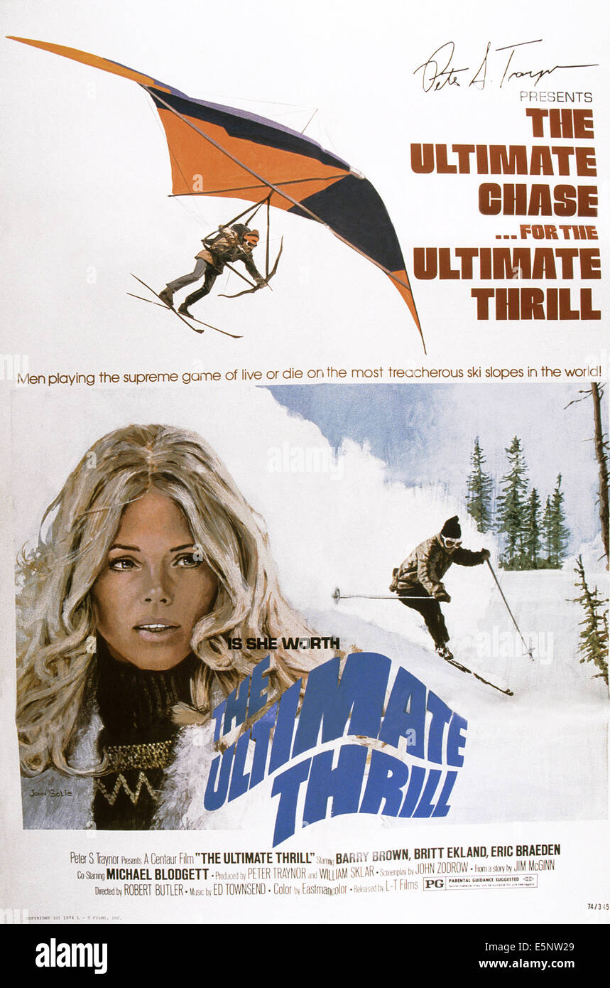 THE ULTIMATE THRILL, US poster art, Britt Ekland, 1974 Stock Photo - Alamy