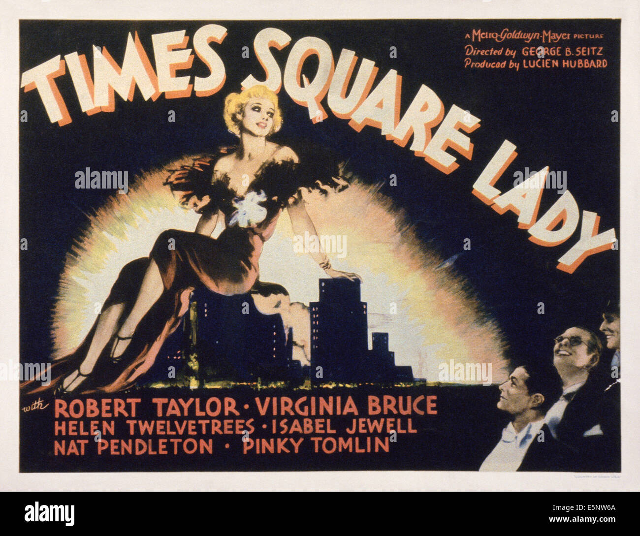 TIMES SQUARE LADY, US lobbycard, Virginia Bruce (left), 1935 Stock ...
