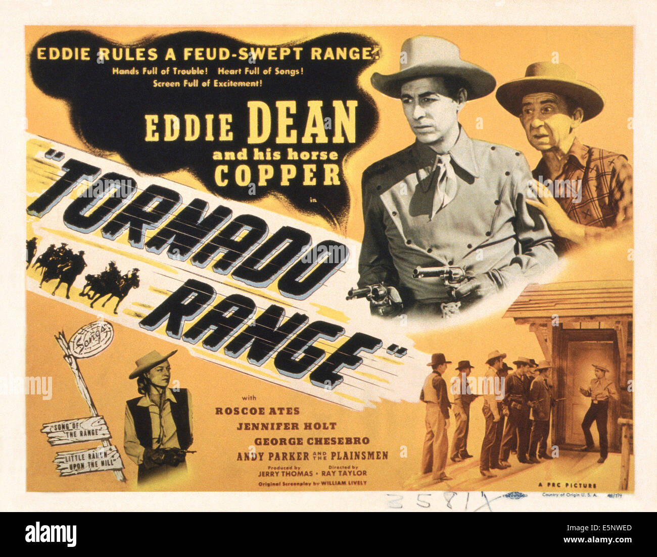 TORNADO RANGE, US lobbycard, bottom left: Jennifer Holt; top right ...