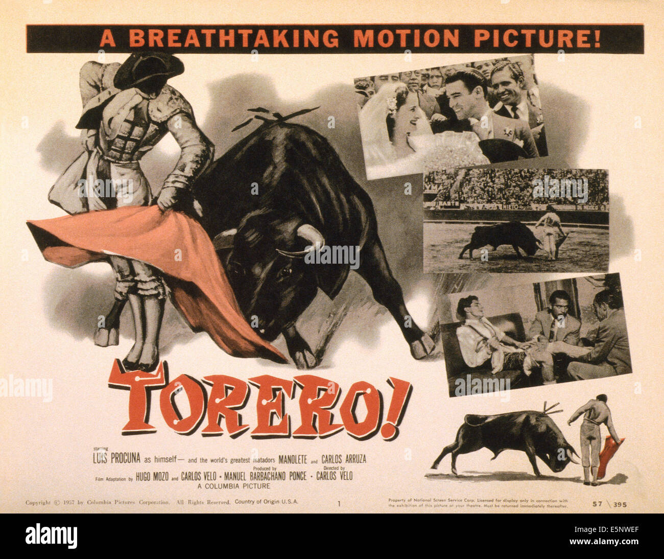 TORERO, US lobbycard top right: Consuelo Procuna, Luis Procuna, 1956 ...