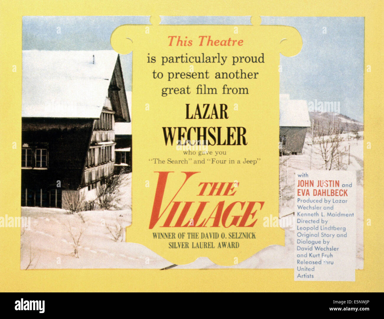 THE VILLAGE, (aka SIE FANDEN EINE HEIMET), US poster, 1953 Stock Photo ...