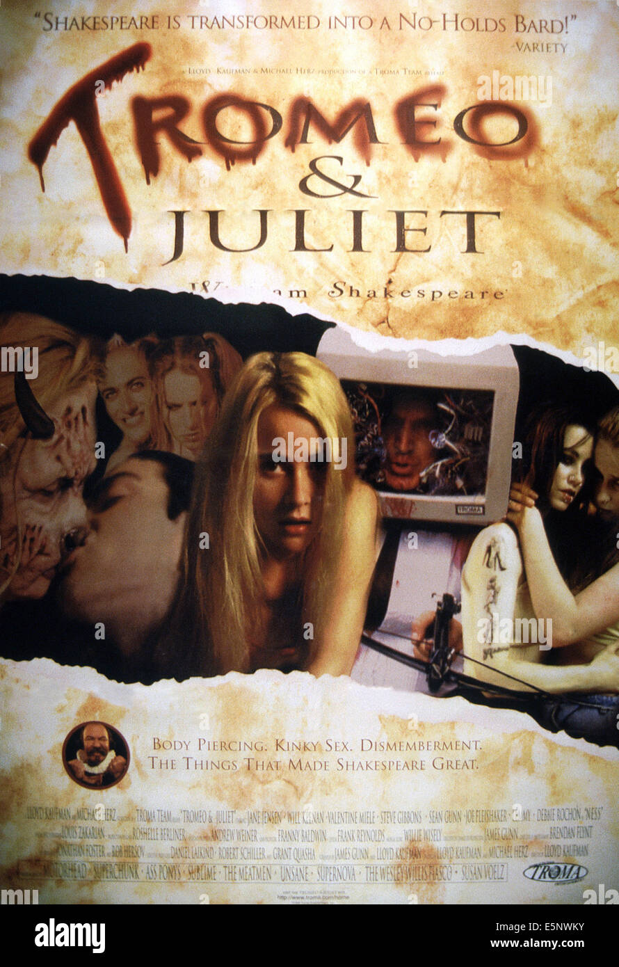 TROMEO AND JULIET, (aka TROMEO & JULIET), US poster art, Jane Jensen ...