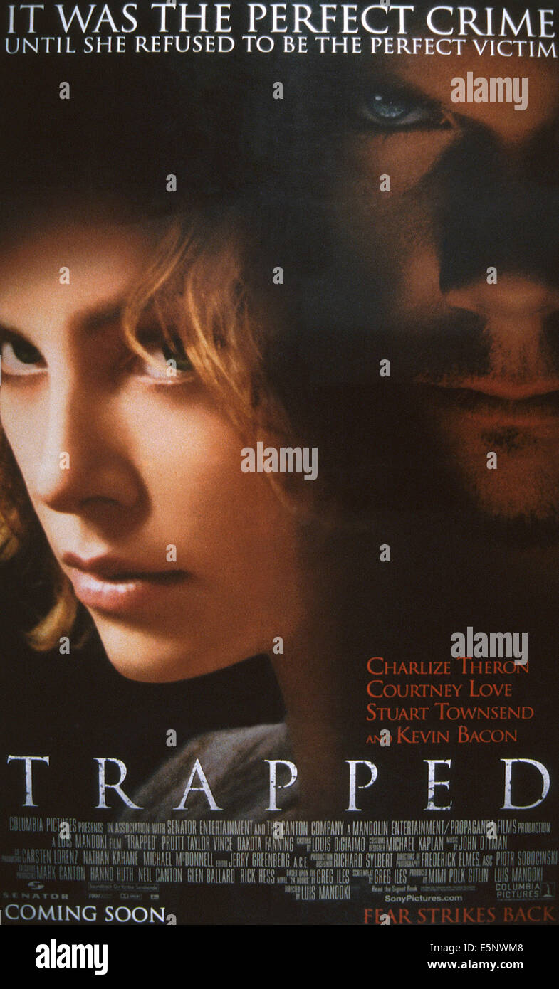 TRAPPED, US poster, from left: Charlize Theron, Kevin Bacon, 2002 ...