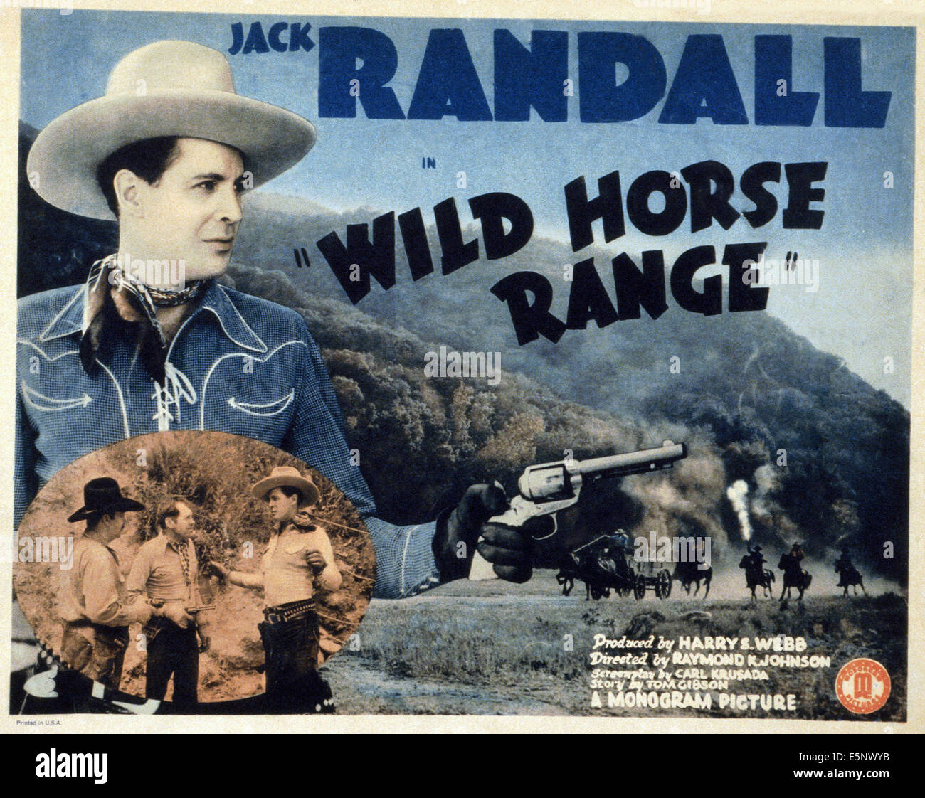 WILD HORSE RANGE, US poster, Addison Randall as Jack Randall (top and ...