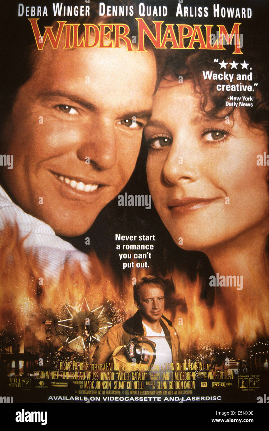 WILDER NAPALM, US poster, from left: Dennis Quaid, Arliss Howard ...