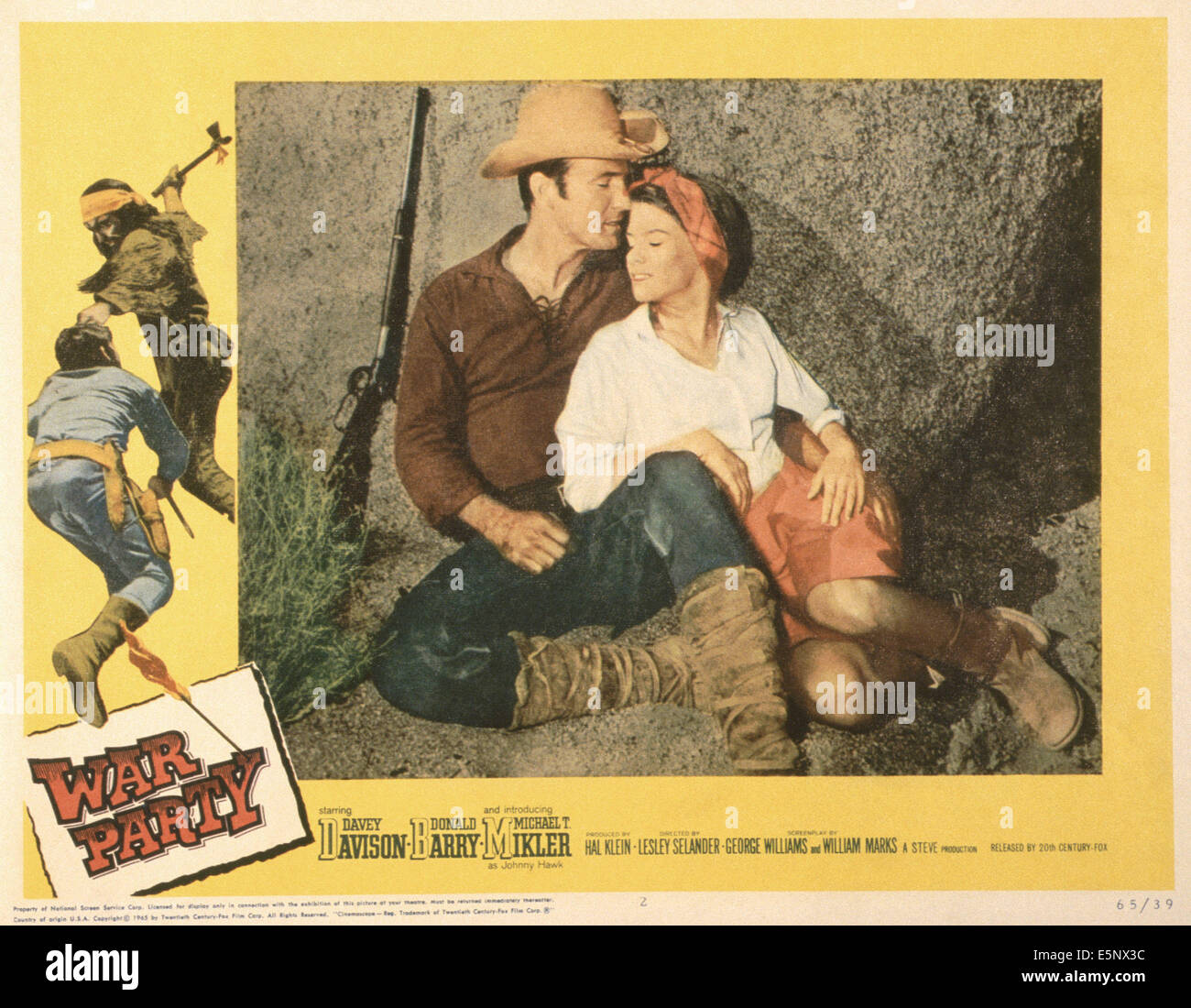 WAR PARTY, US lobbycard, from left: Michael T. Mikler, Davey Davison ...