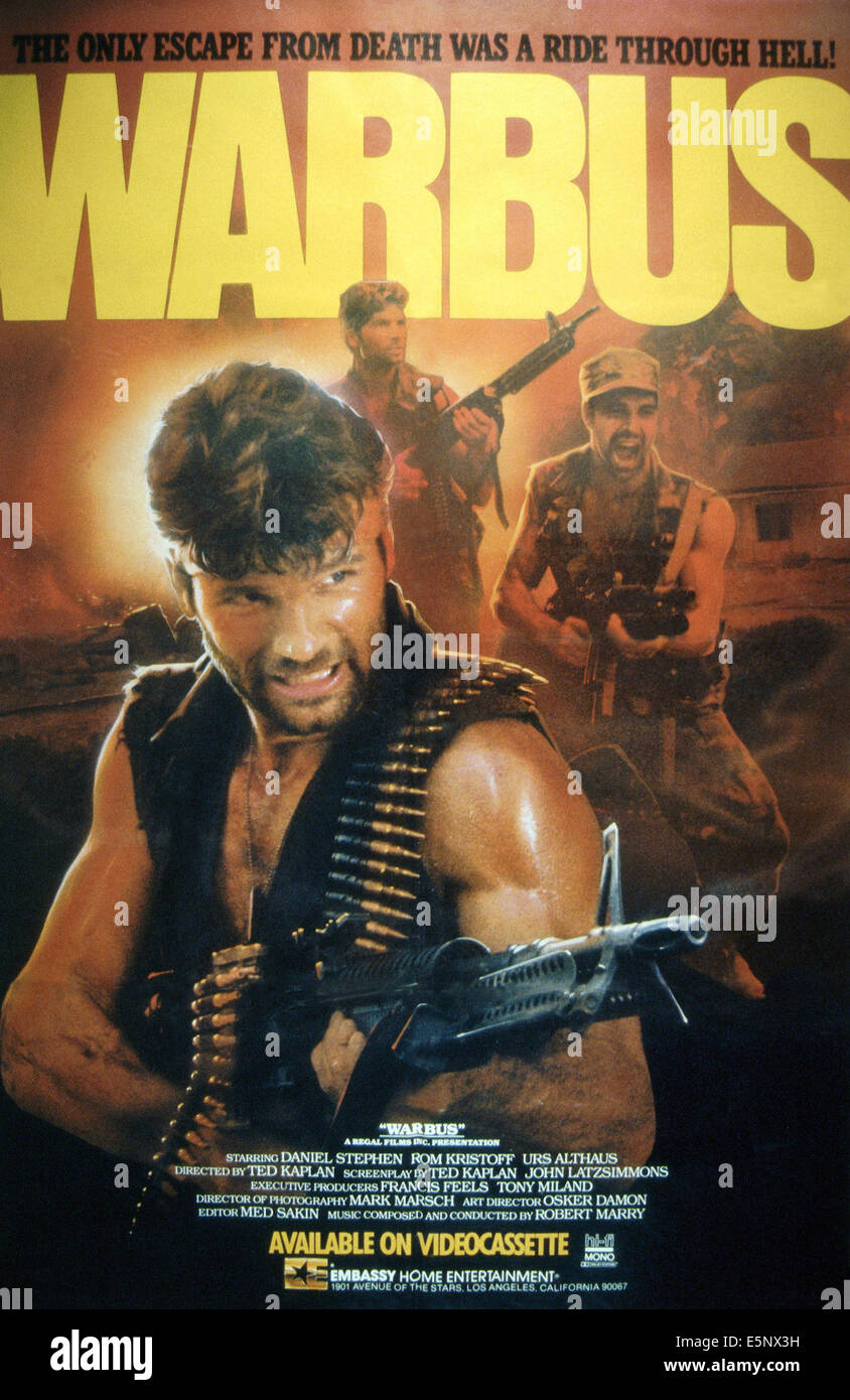 WARBUS, US poster, Daniel Stephen, 1986, © Embassy/courtesy Everett ...