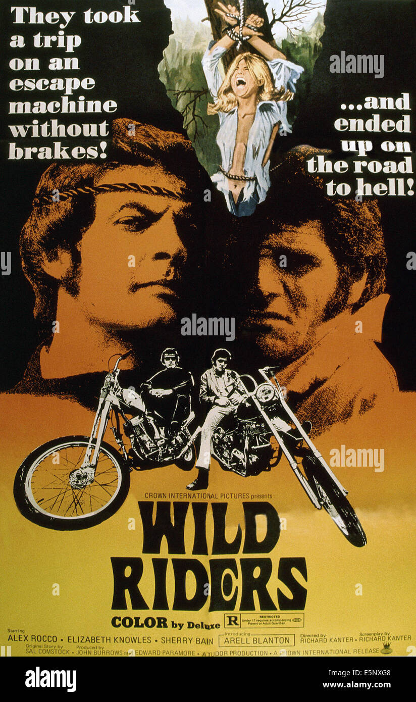 WILD RIDERS, US poster, center from left: Arell Blanton, Alex Rocco ...