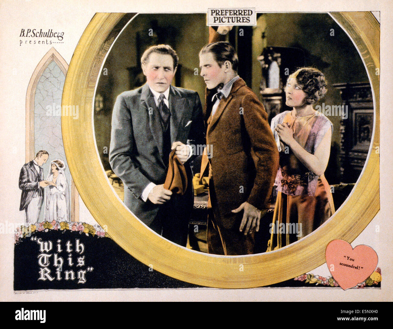 WITH THIS RING, US lobbycard, from left: Lou Tellegen, Forrest Stanley ...