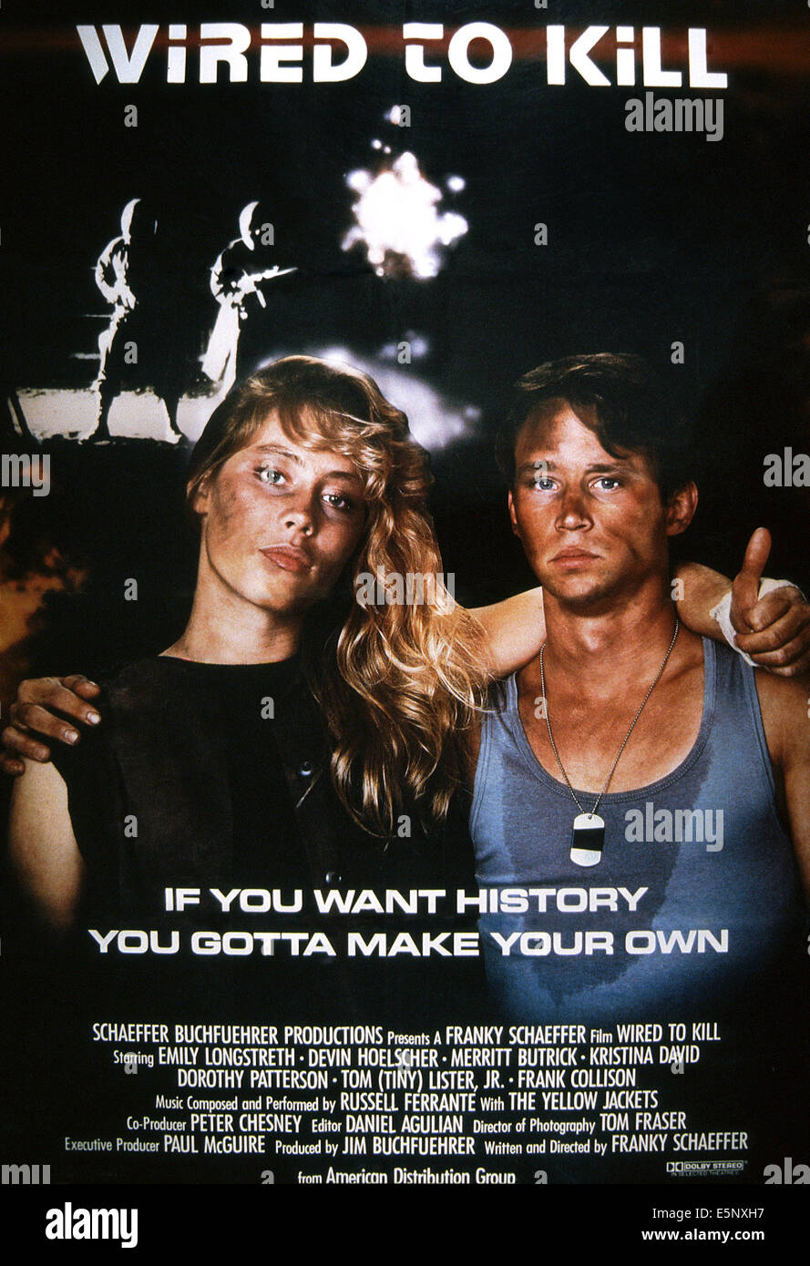 WIRED TO KILL, US poster, from left: Emily Longstreth, Devin Hoelscher, 1986, © American ...