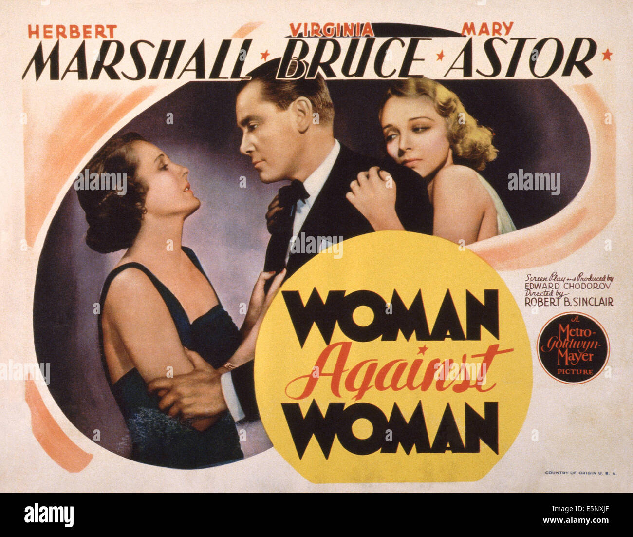WOMAN AGAINST WOMAN, US lobbycard, from left: Mary Astor, Herbert ...