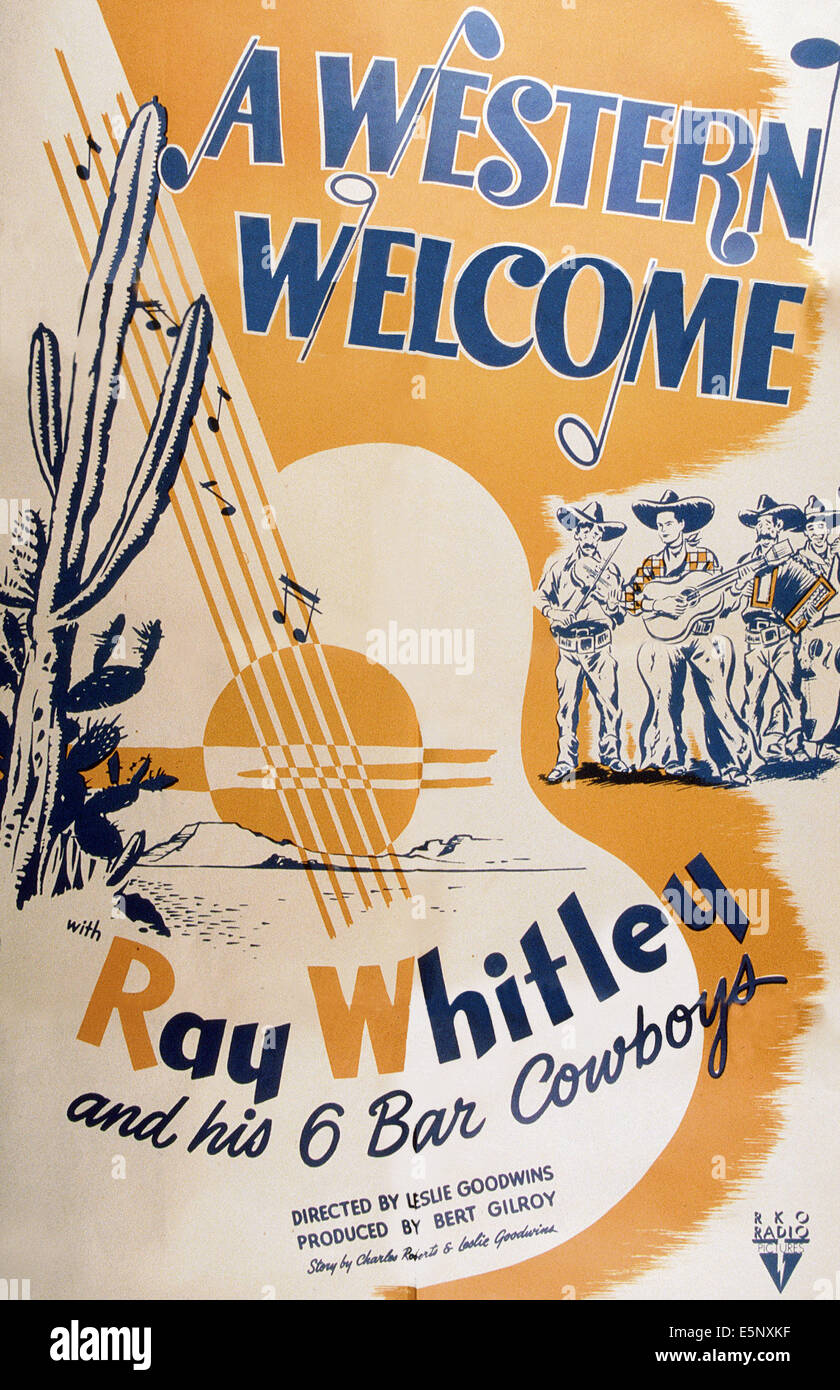 A WESTERN WELCOME, US poster, 1938 Stock Photo - Alamy