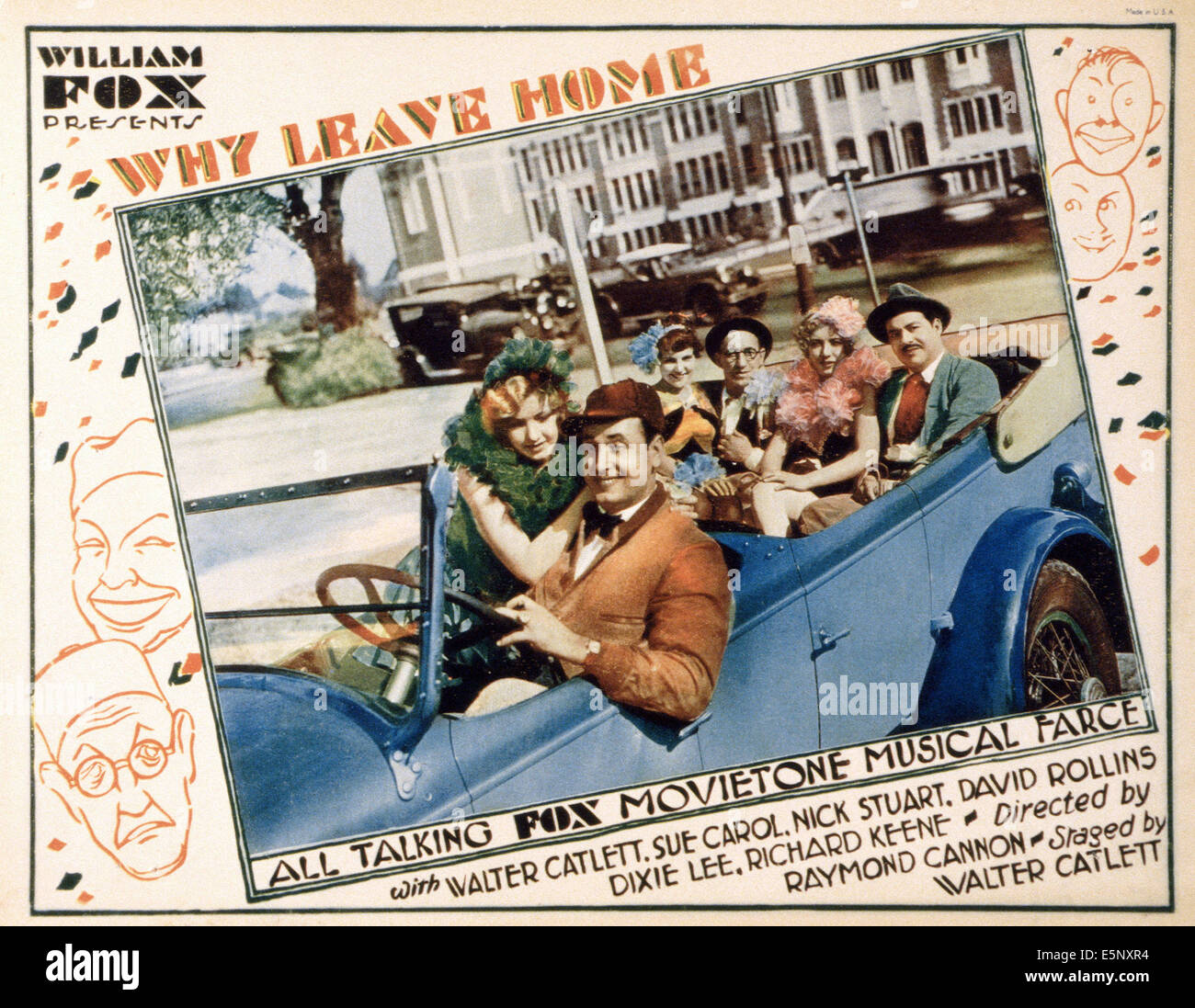 WHY LEAVE HOME?, US lobbycard, front from left: Dixie Lee, Nick Stuart ...