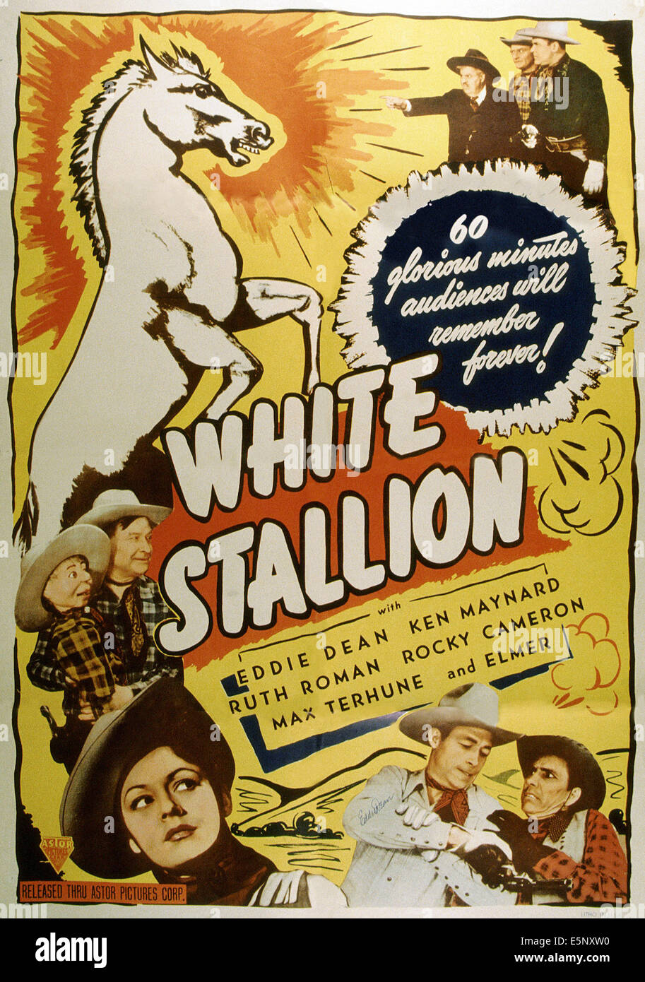 WHITE STALLION, (aka HARMONY TRAIL), US poster, top from left: Robert ...