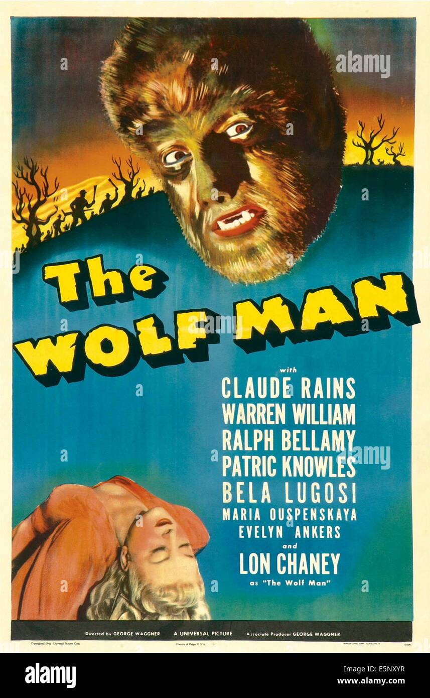 THE WOLF MAN, Evelyn Ankers, Lon Chaney, Jr., 1941 Stock Photo - Alamy