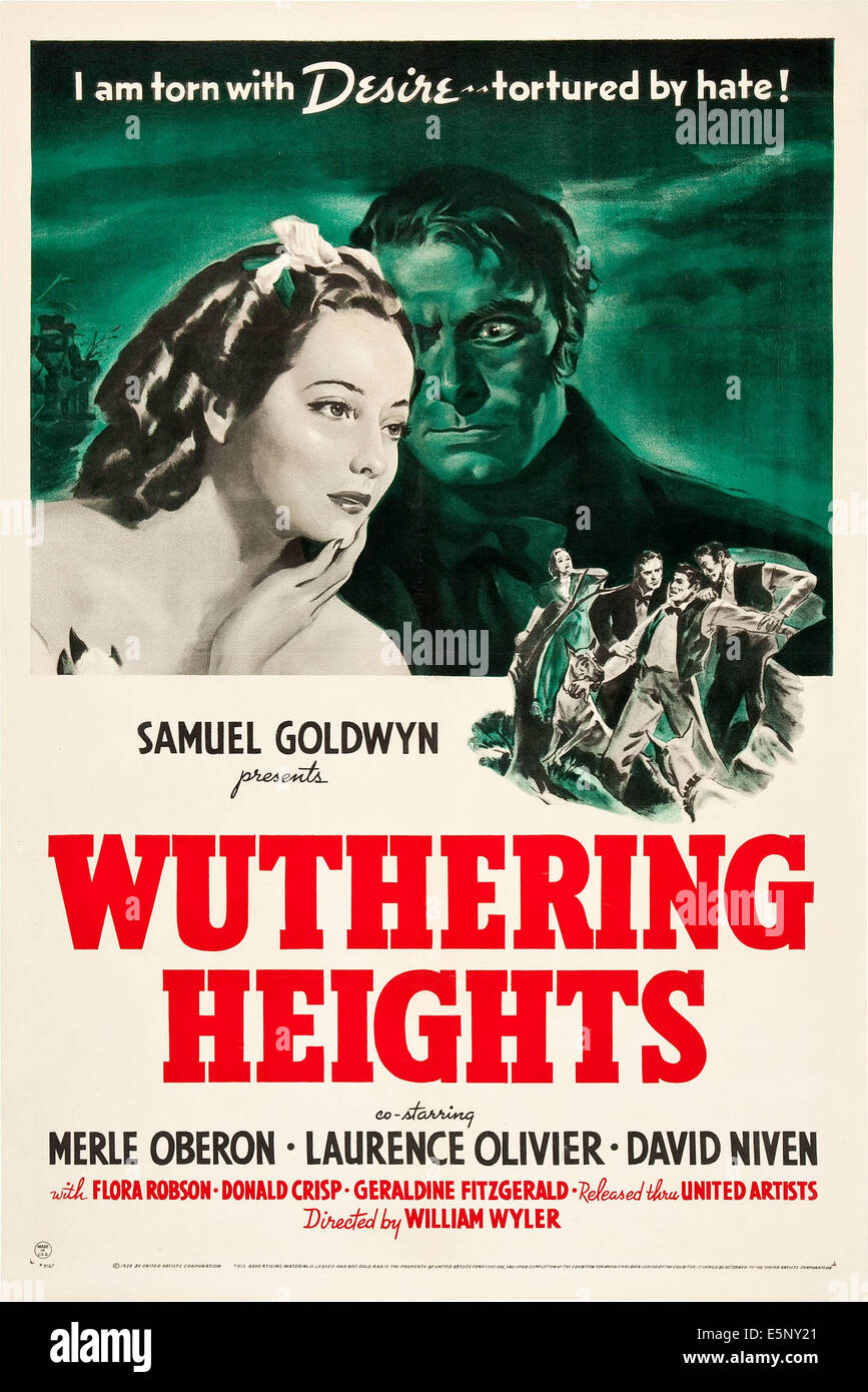 WUTHERING HEIGHTS, Merle Oberon, Laurence Olivier, 1939 Stock Photo - Alamy
