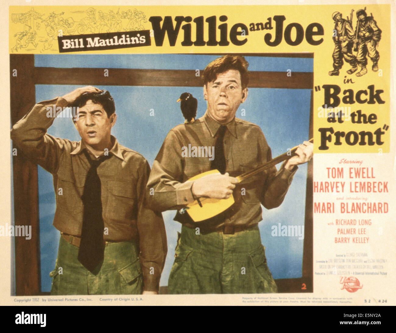 BACK AT THE FRONT, US lobbycard, from left: Harvey Lembeck, Tom Ewell ...