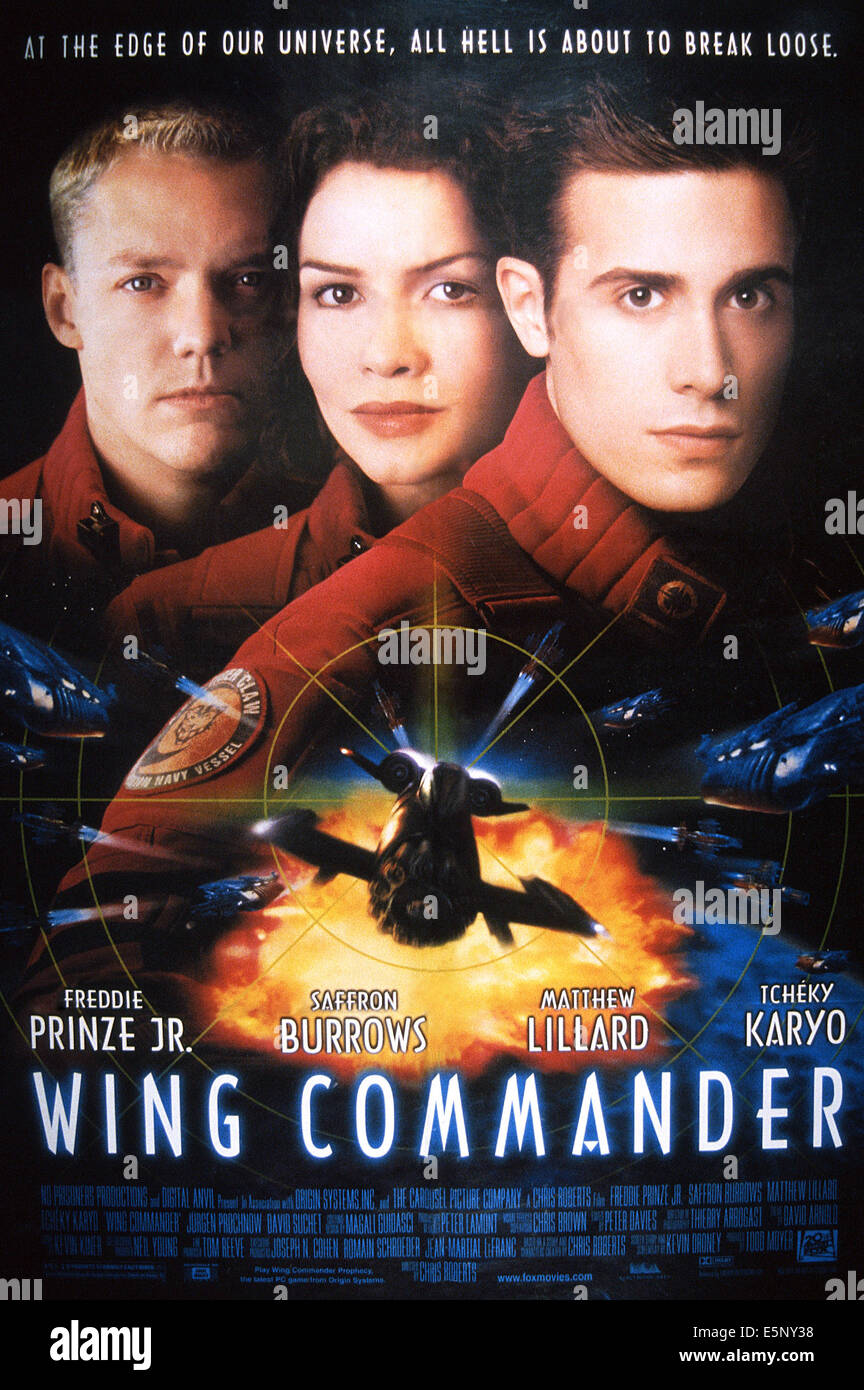 WING COMMANDER, US poster, from left: Matthew Lillard, Saffron Burrows ...