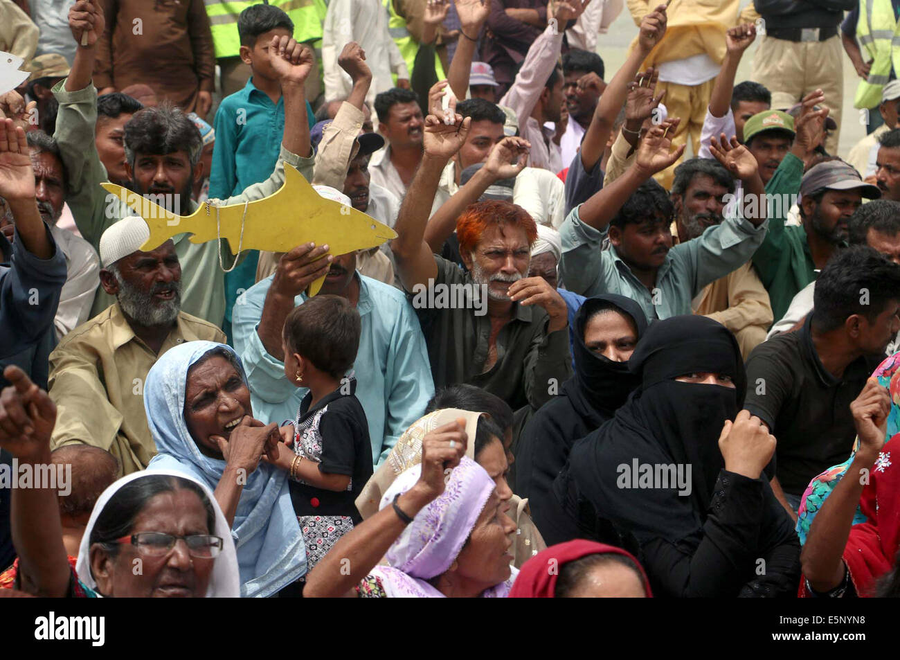 Fishermen are protesting against imposing ban on fishing at Sea View ...