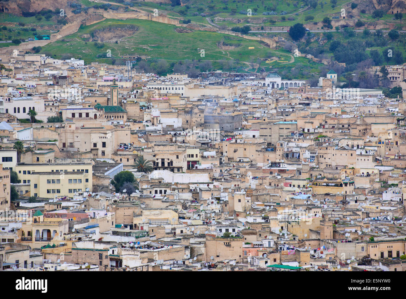 Fez City Skyline looking East and West,Souk,Surrounding Hills,City ...