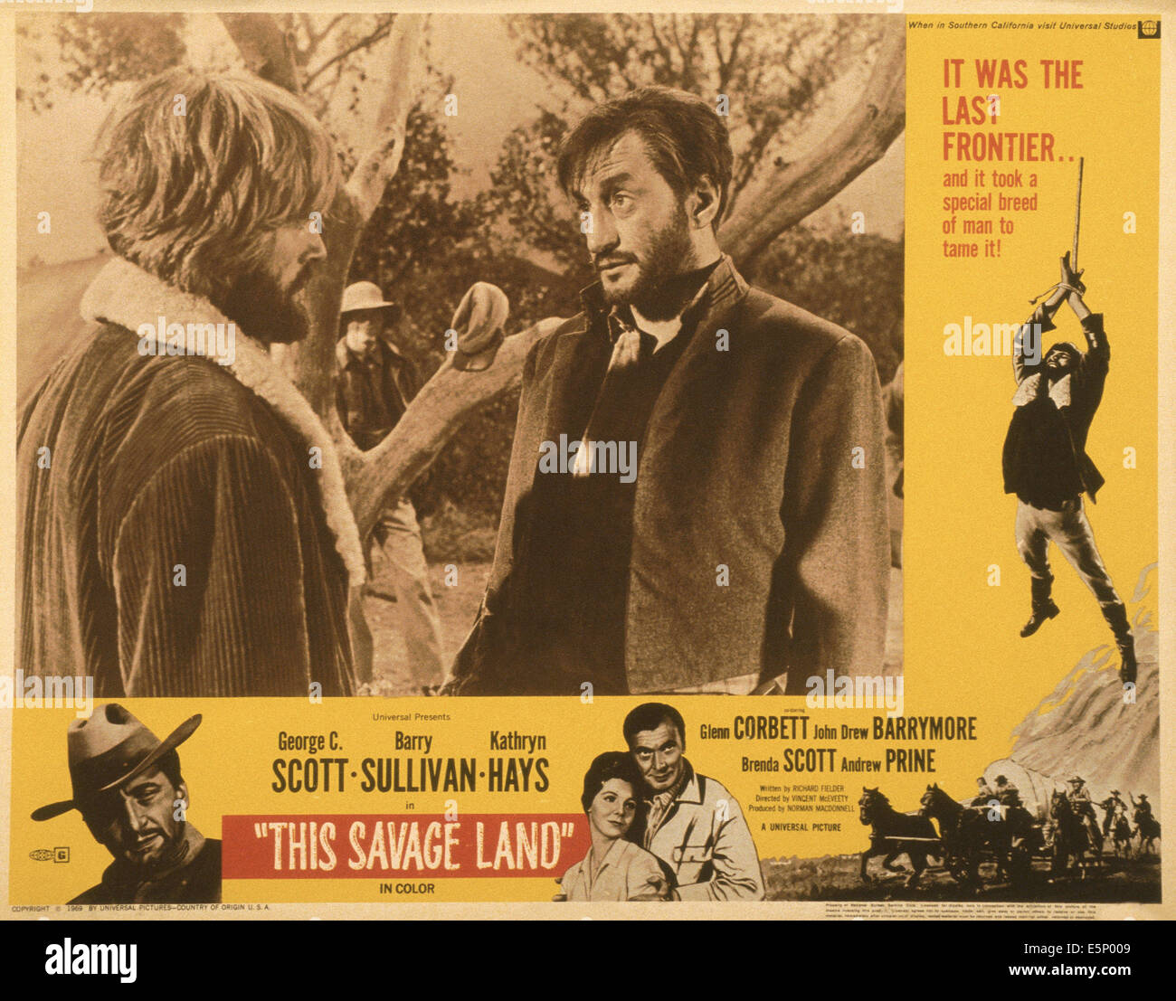 THIS SAVAGE LAND, US lobbycard, top from left: John Drew Barrymore ...