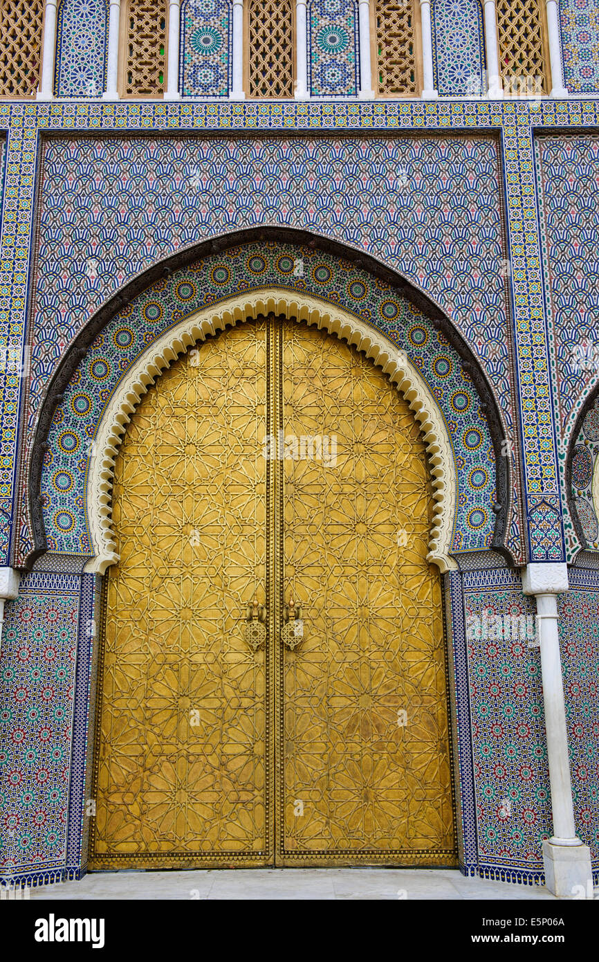 Golden Moorish Gates,Richly ornamented,Engraved Bronze Doors,Lalla Mina ...